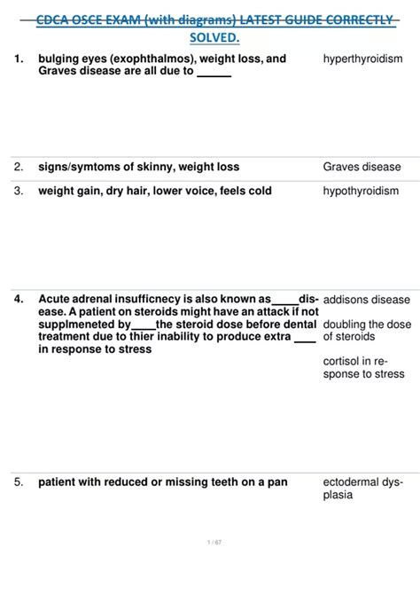 Cdca Osce Exam With Diagrams Latest Guide Correctly Solved Cdca Osce Stuvia Us