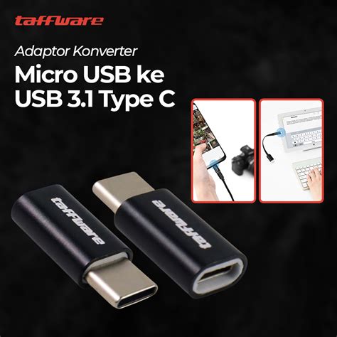 Jual Adaptor Konverter Micro Usb Ke Usb Type C Shopee Indonesia