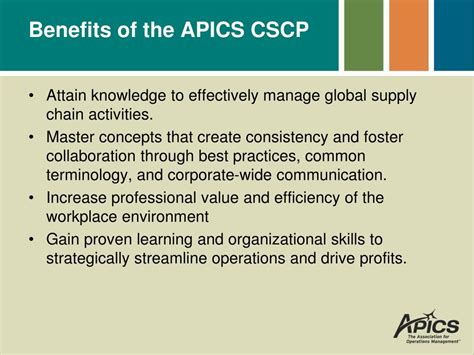PPT APICS Certified Supply Chain Professional CSCP PowerPoint Presentation ID