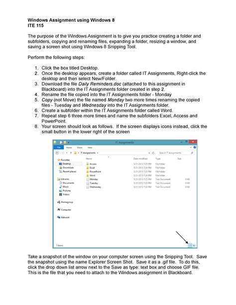 Windows Assignment Using Windows 8 Perform The Following Steps Click The Box Titled Desktop