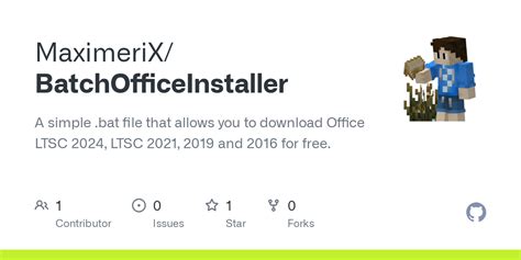 Github Maximerixbatchofficeinstaller A Simple Bat File That Allows You To Download Office