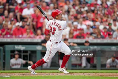 Christian Encarnacion Strand Of The Cincinnati Reds Flies Out In The News Photo Getty Images