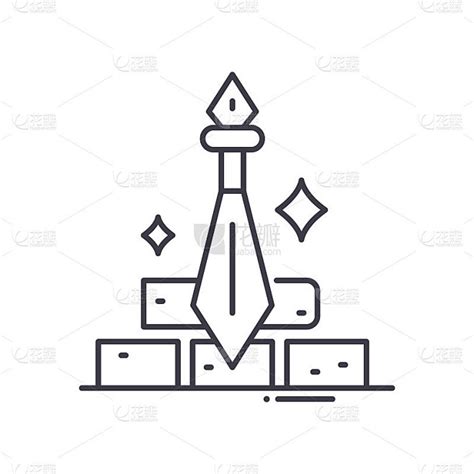 复古任务图标，线性孤立的插图，细线矢量，网页设计标志，轮廓概念符号与可编辑的笔触在白色的背景。