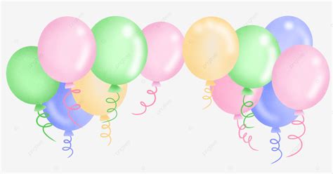 풍선 파티 파스텔 풍선 파티 생일 Png 일러스트 및 Psd 이미지 무료 다운로드 Pngtree