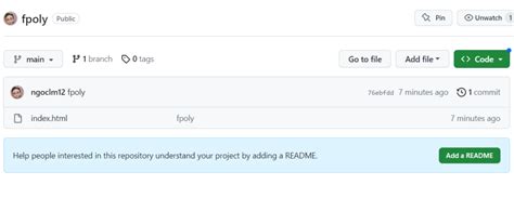 Cách đưa Code Lên Github Và Tạo Github Pages Cao Đẳng Fpt Polytechnic