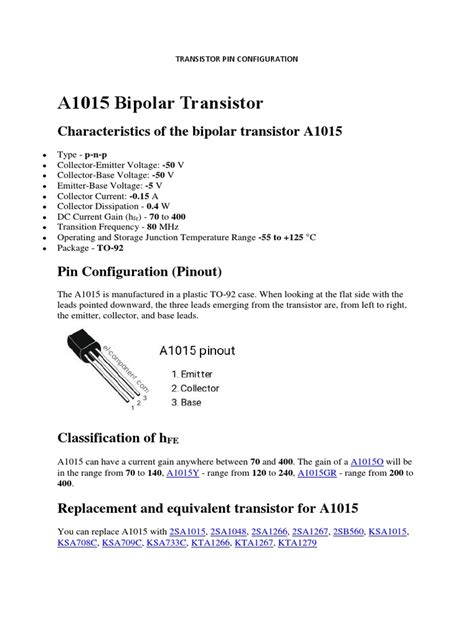 C945 Transistor Pinout Attractive Design