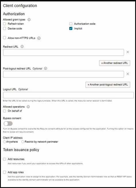 Idcs Configuration For Oauth Authorization Code Flow