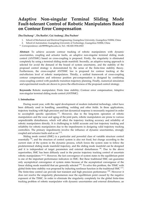 pdf adaptive non singular terminal sliding mode fault tolerant dokumen tips