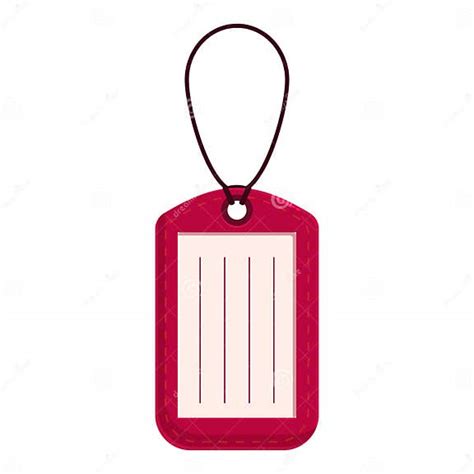 red t tag hanging on black string with blank lines for text stock
