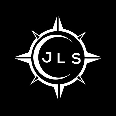 Jls Abstract Technology Circle Setting Logo Design On Black Background Jls Creative Initials