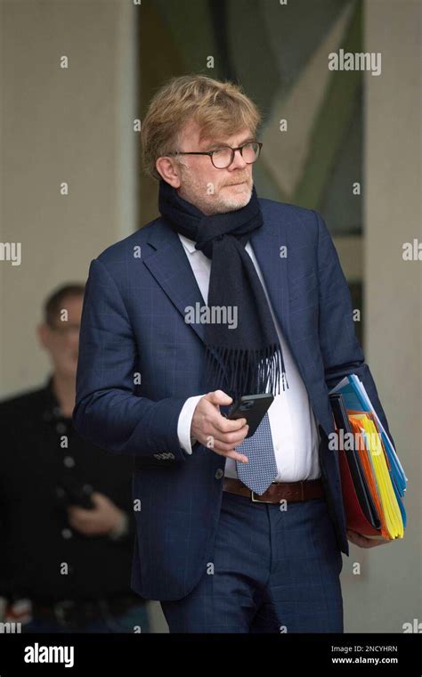 French Minister Marc Fesneau Walks After Taking Part In The Weekly Cabinet Meeting At The Elysee