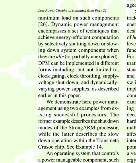 Power State Machine For The Strongarm Sa 1100 Processor Download