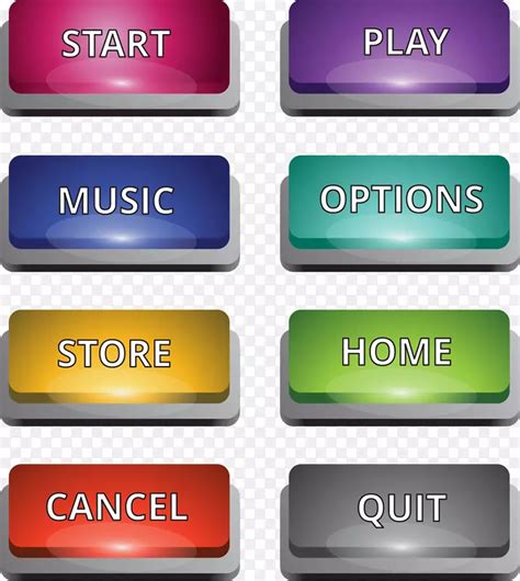 圆角矩形彩色按钮png图片素材下载 图片编号lqzloxmq 免抠素材网
