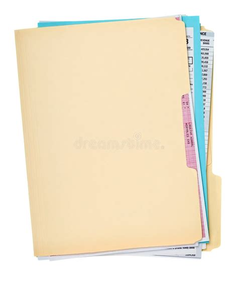 File Folder With Documents Stock Image Image Of Documents