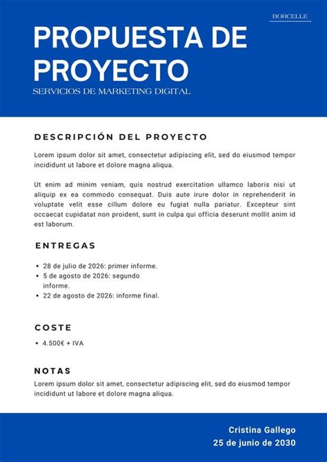 Propuestas De Proyecto Listas Para Personalizar Canva