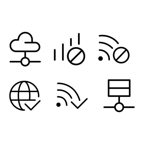 Internet Network Icon Design Set 1434128 Vector Art At Vecteezy