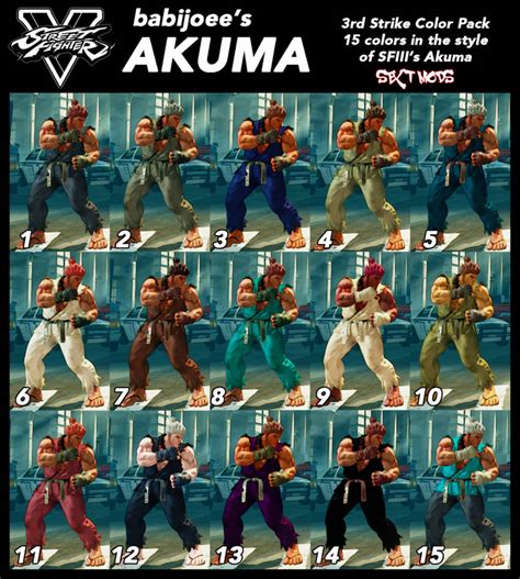Ryu Akuma V3 With 15 Colors By Pliberty On Deviantart