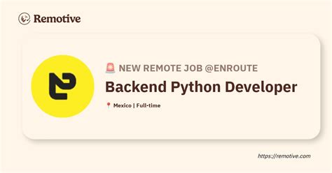 Hiring Backend Python Developer Enroute