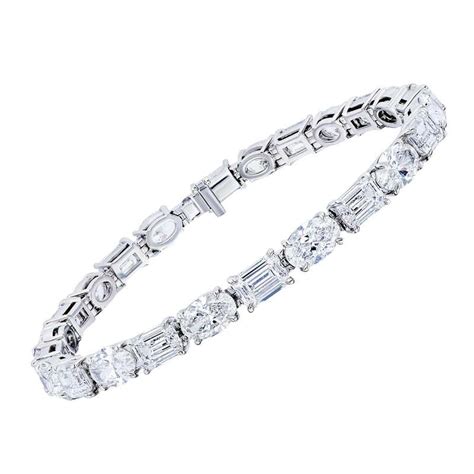 Gia Certified 5452 Carat Emerald Cut Diamond And Platinum Tennis