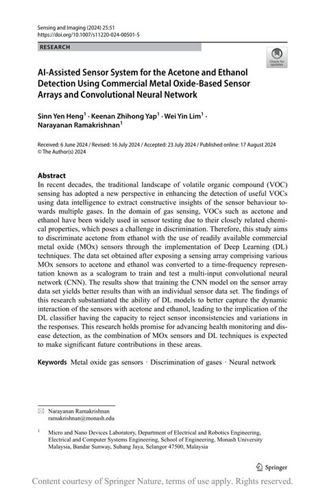 pdf ai assisted sensor system for the acetone and ethanol detection
