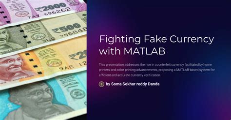 Fighting Fake Currency With Matlab