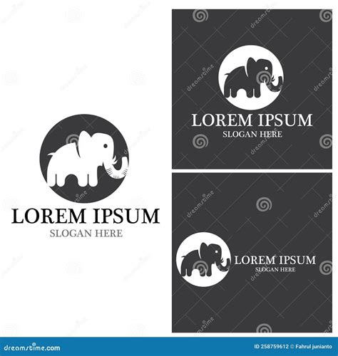 Elephant Icon And Symbol Vector Template Illustration Stock