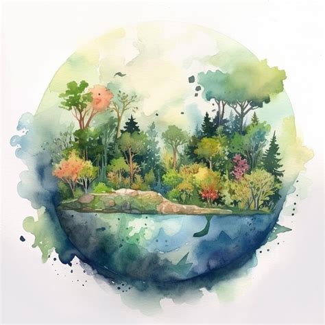 Premium Ai Image Green World