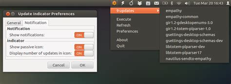 Update Manager Indicator Displays The Number Of Updates On The Panel More ~ Web Upd8 Ubuntu