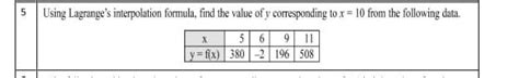 Solved Using Lagrange S Interpolation Formula Find The Chegg