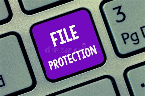 Handwriting Text Writing File Protection Concept Meaning Preventing