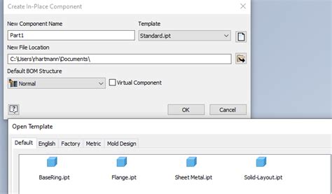 Solved Inventor 2022 Place In Component Does Not Use Custom Template