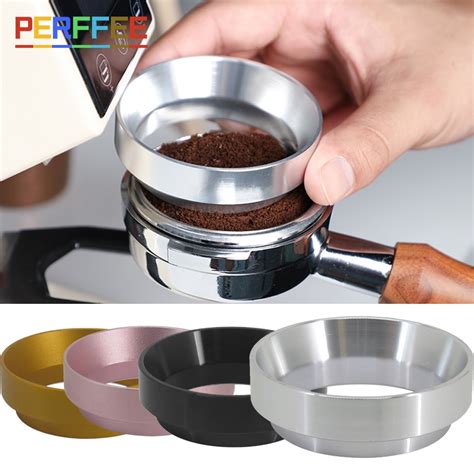 커피 포타필터용 도징 링 알루미늄 도징 깔때기 커피 분말 수용 도징 링 51mm 53mm 58mm Aliexpress