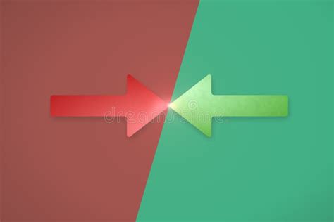 Color Arrows Denoting Conflict Flat Format Stock Illustration