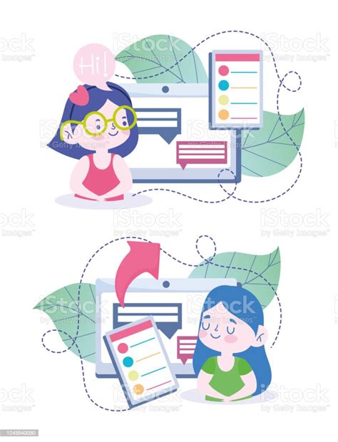 온라인 교육 여학생 태블릿 컴퓨터 과정 학습 웹 사이트 및 모바일 교육 과정 가정 생활에 대한 스톡 벡터 아트 및 기타 이미지