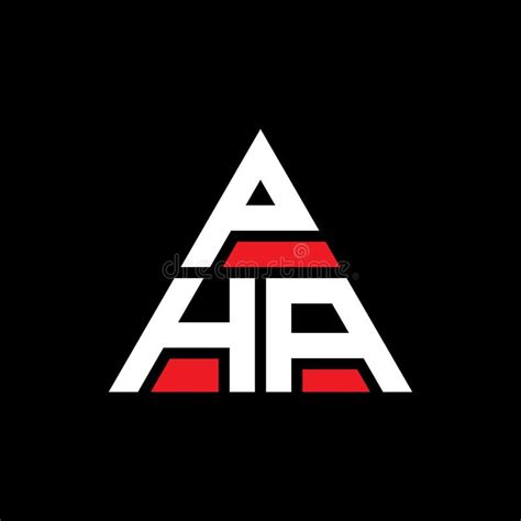 PHA Triangle Letter Logo Design With Triangle Shape PHA Triangle Logo Design Monogram Stock