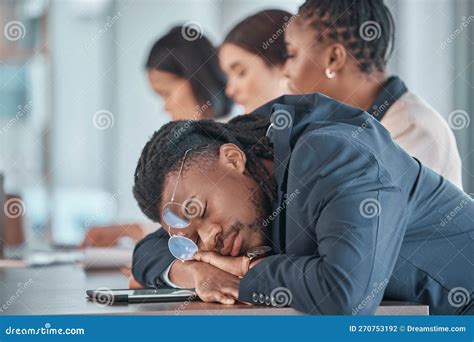Tired Sleeping And Business Man In Meeting Fatigue Burnout And Low
