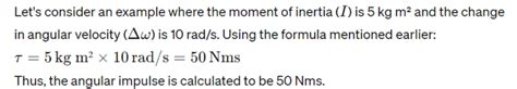 Angular Impulse Calculator Calculator Doc