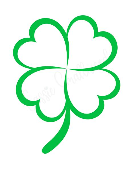 12 Cute Four Leaf Clover Printable Templates Cassie Smallwood
