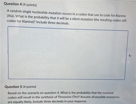 solved a random single nucleotide mutation occurs in a codon