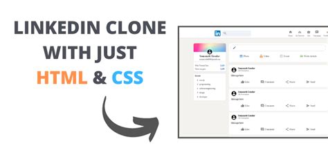 Build A Linkedin Clone Using Just Html And Css Beginners Tutorial Dev