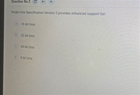 Question No 3 A A Single Unix Specification Studyx
