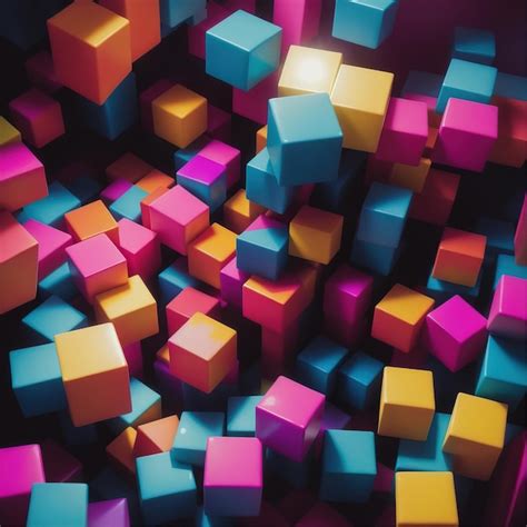 Premium Ai Image Abstract Cubes Background Generative Ai