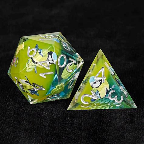Volcanic Forest Resin Dnd Dice Bear Dice
