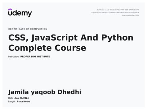 Jamila Yaqoob Dhedhi On Linkedin Udemy Webdevelopment Css