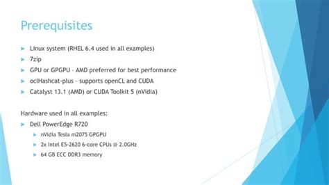 Gpu Based Password Recovery On Linux Txlf 2013 Ppt