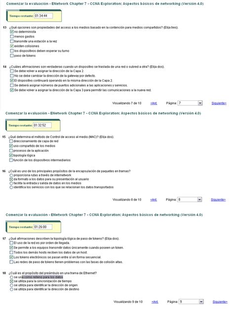 Todos Los Examenes Ccna 40 Modulo 1 Capitulo 7 Ccna Modulo 1