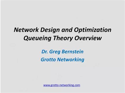 Ppt Network Design And Optimization Queueing Theory Overview