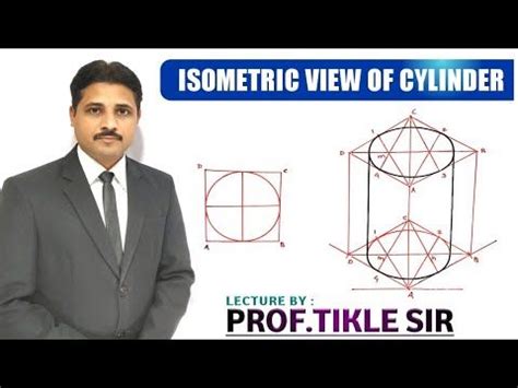 HOW TO DRAW ISOMETRIC VIEW OF CYLINDER RESTING ON IT S BASE UNIT ISOMETRIC PROJECTION