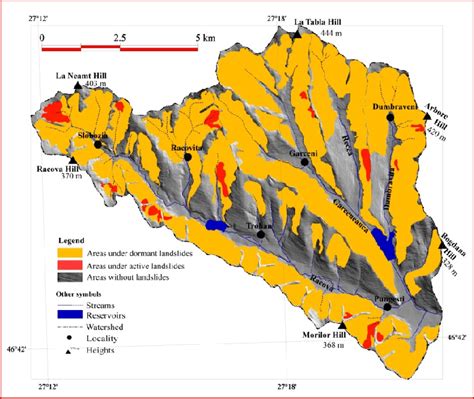 Map Of Gully Density In Upper Racova Catchment Download Scientific