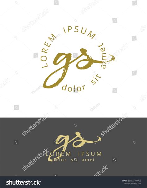G S Initials Monogram Logo Design Stock Vector Royalty Free 1033409755 Shutterstock